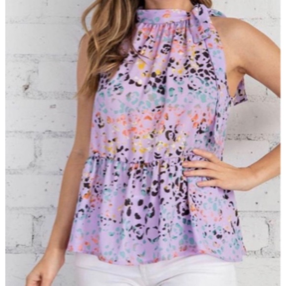 Fsl Apparel | Tops | Fsl Apparel Purple Leopard Top | Poshmark